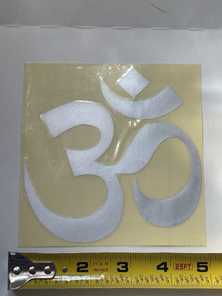 Aum Om Sticker of Silver color For Car, Door, Wall, Window, Laptop | eBay