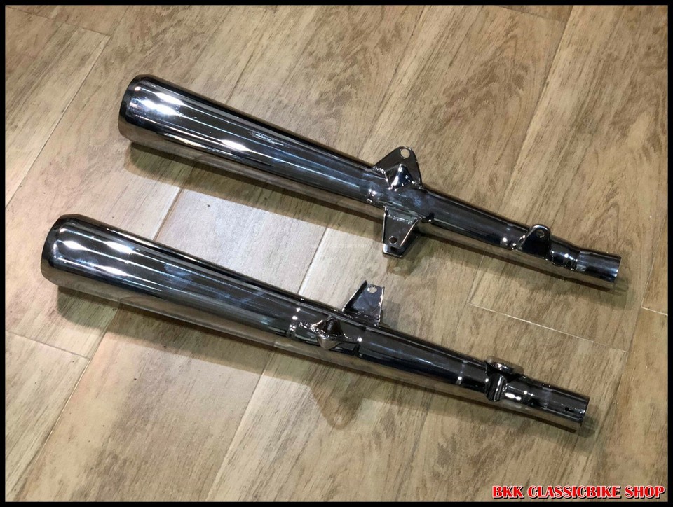 HONDA CYB72 CYB77 CB77 CB72 EXHAUST MUFFLER Megaphones stainless steel ...