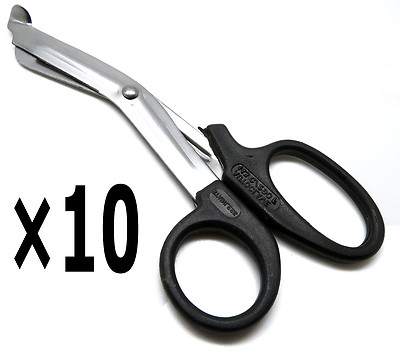 10× EMT Utility Black Scissors 5.5" Paramedic First Aid Universal ...