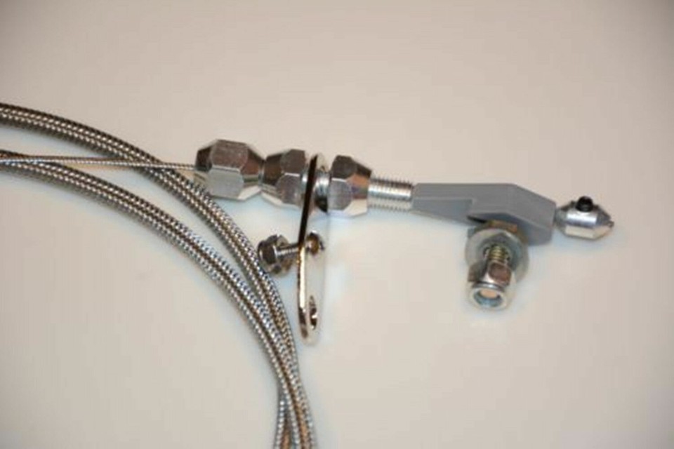 New Stainless Braided Kick Down Cable Transmission Trans Detent For ...