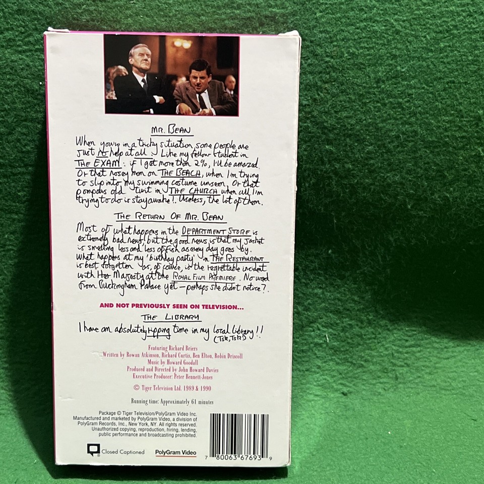 Mr. Bean The Amazing Adventures of Mr. Bean VHS Rowan Atkinson | eBay