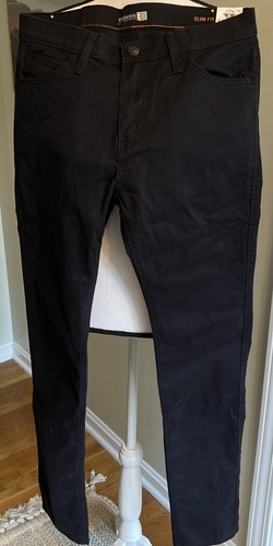 Dockers Slim Fit Stretch Pants Mens 32x30 Signature Khaki Black NEW! | eBay