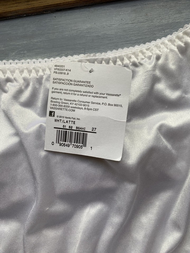 NWT Vintage Vassarette Undershapers Womens Brief Panties White Nylon ...