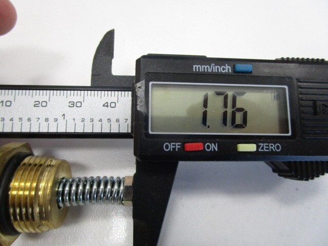 BRASS SAFETY VALVE SPRING LOADED 3820172C1 FORD W303679 NAVISTAR ...