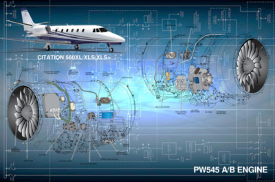 Cessna Citation XL XLS XLS+ Engine PW545 A/B Poster 24in x 36in | eBay