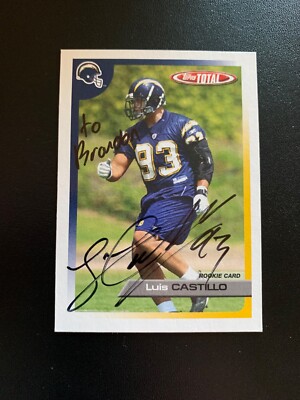 Luis Castillo Signed 2005 Topps Total Card San Diego Chargers COA TO ...