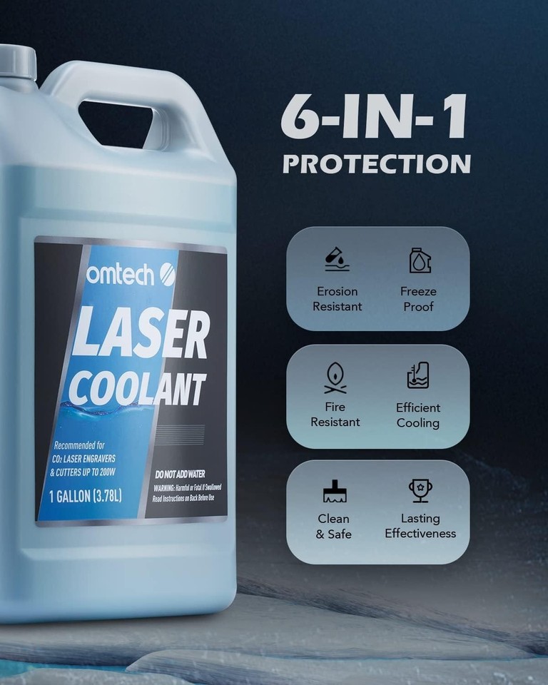 OMTech CO2 Laser Coolant Non Conductive Liquid Cooler Heat Transfer ...
