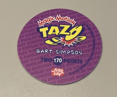 The Simpsons Very Rare Number 170 Bart Simpson On Rear Tazos | eBay ...
