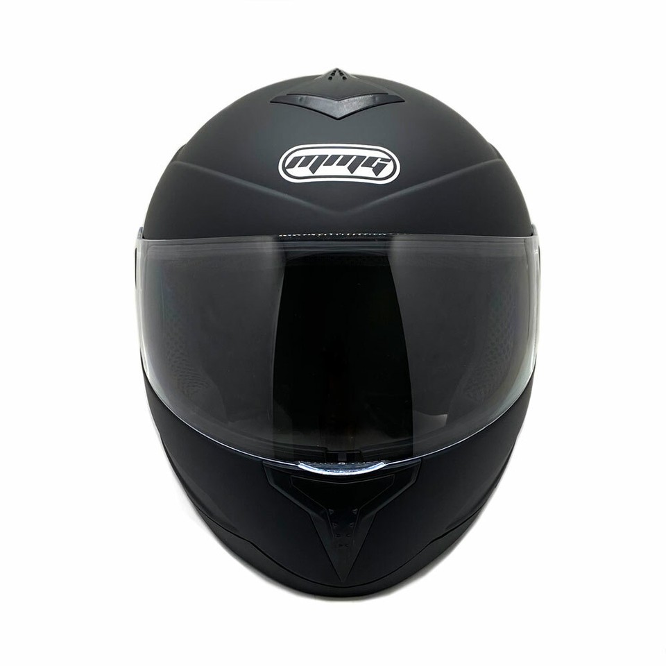 MMG Motorcycle Full Face Helmet DOT Street Legal Solid Matte Black ...
