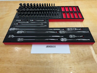 Snap-On Tools NEW RED 101 Piece 3/8" Drive General Service Foam Set ...