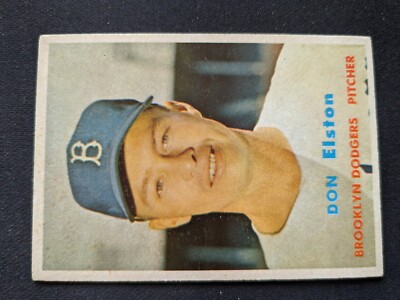 1957 Topps Baseball Card # 376 Don Elston - Brooklyn Dodgers RC (VG/EX ...