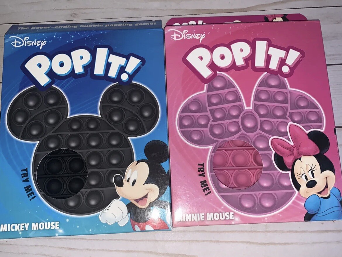 Disney POP IT! Sensory Fidget Minnie And Mickey- New Set Of 2 !!! | eBay