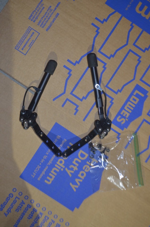 Pair Ki Mobility Wheelchair Pull Push Lock Hand Brake Lever w/ Long ...