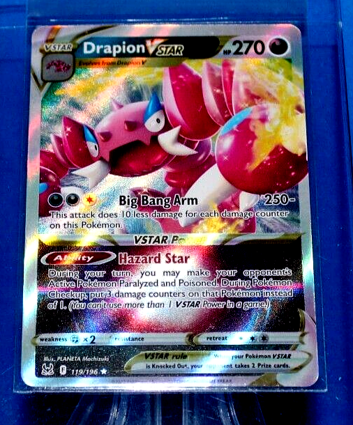 Drapion VStar HP/270 Ultra Rare 2022 Collectible Pokemon Card No. 119/ ...