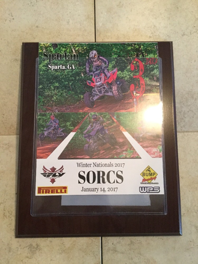 SPARTAN WINTER NATIONALS ATV MX RACING PLAQUE AWARD TRX250R 450R 250R ...