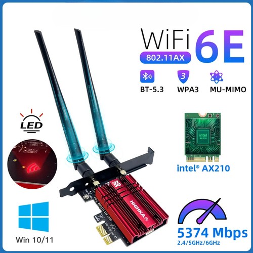 Wi-Fi PCIe Wireless Network Card 5G/6Ghz WiFi Adapter Bluetooth 5.3 PCI ...