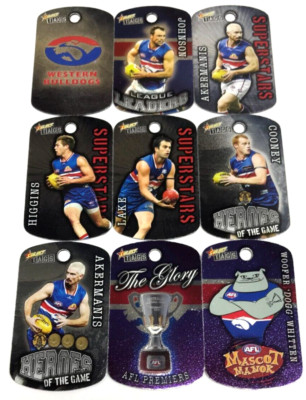 2010 SELECT AFL STARS COLLECTABLE TAGS BASE TEAM SET-WESTERN BULLDOGS(9 ...