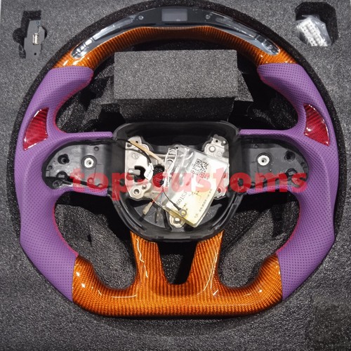 LED Carbon Fiber Steering Wheel For charger challenger hellcat durango ...