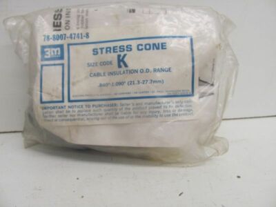 NOS 3M 78-8007-4741-8 STRESS CONE SIZE K .840" X 1.090" | eBay