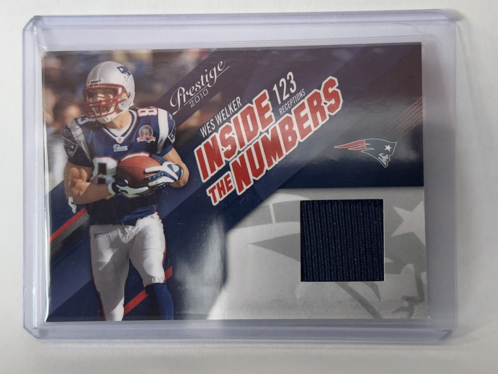 2010 Panini Prestige Inside The Numbers#9 Wes Welker Jersey Patch Card ...