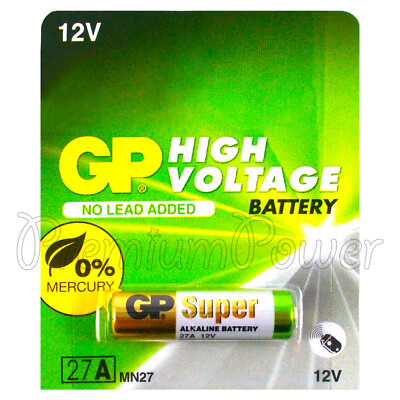 1 x GP 27A Alkaline Super battery 12V MN27 A27 GP27A E27A EL812 L828 ...