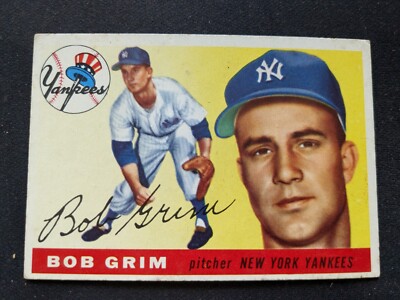 1955 Topps Baseball Card # 80 Bob Grim RC - New York Yankees (VG/EX) | eBay