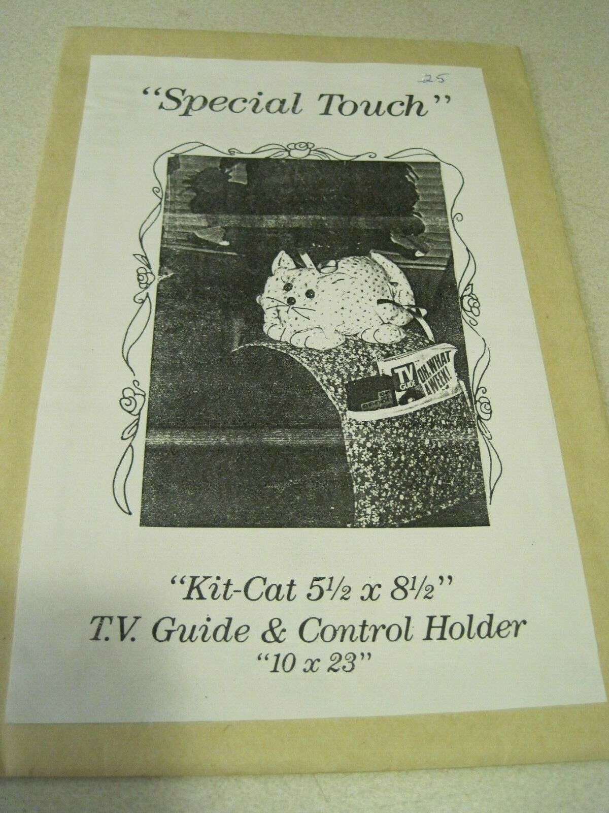 Pattern KIT CAT / T.V. GUIDE & CONTROL HOLDER " Special Touch " Craft ...