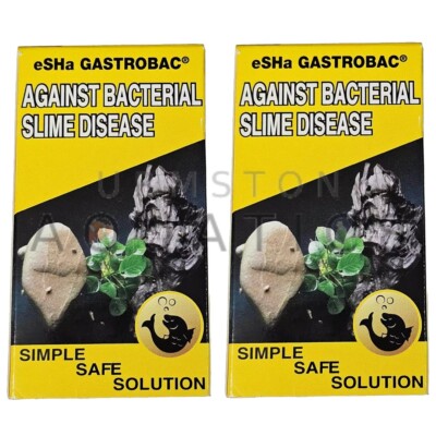 2 x eSHa GASTROBAC Slime Disease SNAIL KILLER TREATMENT 10ml Aquarium ...