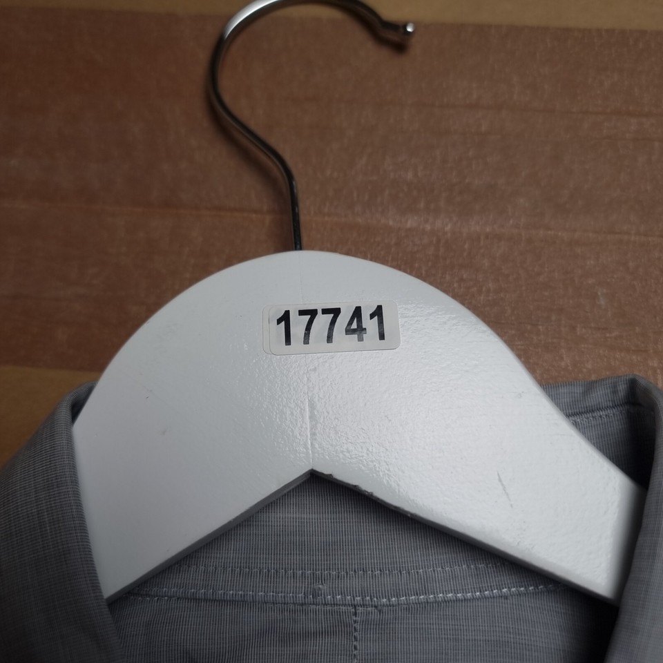 TURNBULL & ASSER Shirt Mens 2XL Grey Sea Island Cotton Button Up Long ...