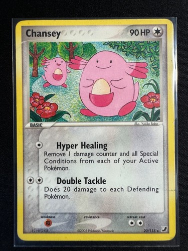 Pokemon TCG Chansey 20/115 Non-Holo Ex Ruby & Sapphire Unseen Forces ...