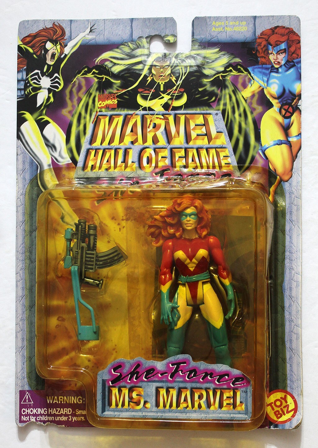 Ms. Marvel 1997 Toy Biz Marvel Hall of Fame She-Force on Card | eBay