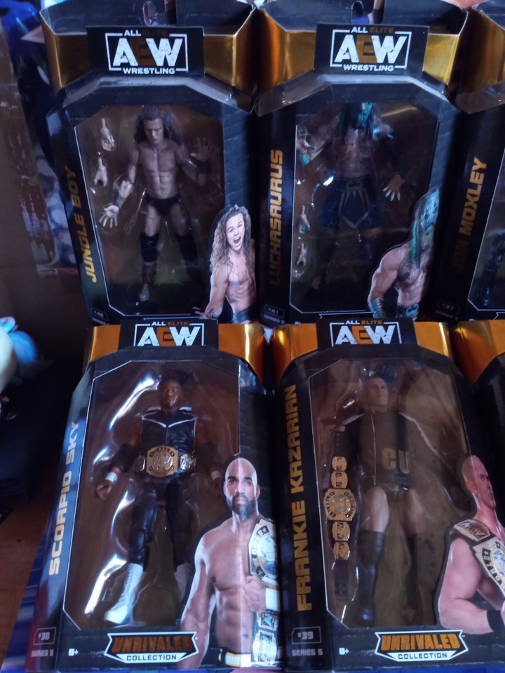 Jazwares AEW Unrivaled Series 5 Complete Set (6 Figures) Moxley ...