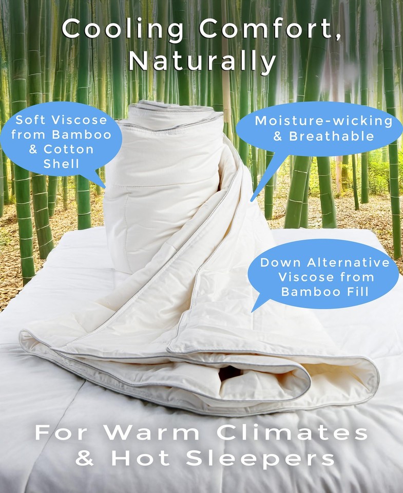 Cooling Comforter, Fill 100% Viscose from Bamboo, Cover 60% Viscose ...