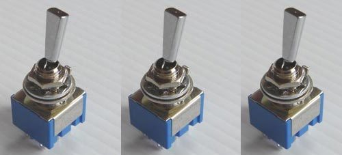 Set of 3- Mini 3-Way Toggle Switch on-ON-on - For Guitar/Luthier | eBay ...