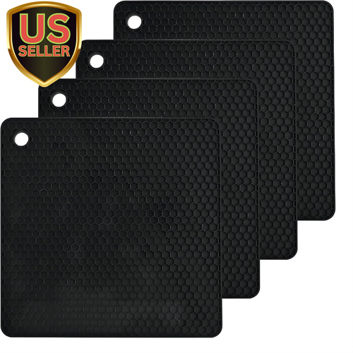 Silicone Trivets Mats Set, Silicone Hot Pads Pot Mat for Countertop ...