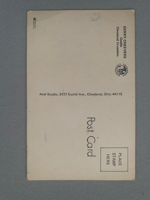 Vintage 1972-73 Cleveland Crusaders Team Issu WHA Hockey Postcard Gerry ...