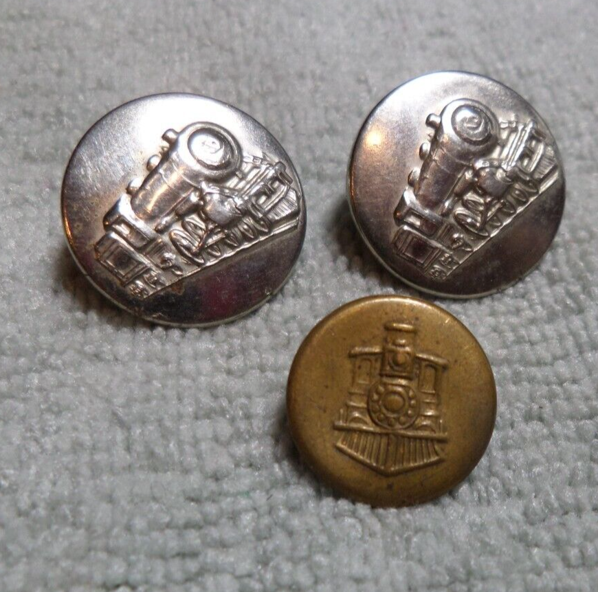 3 Antique Metal Railroad Train Overall Work Buttons | eBay