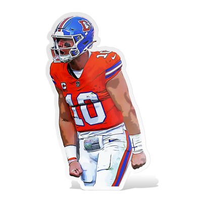 Bo Nix Retro Denver Broncos Football Glossy Sticker Vinyl Laminate Self ...