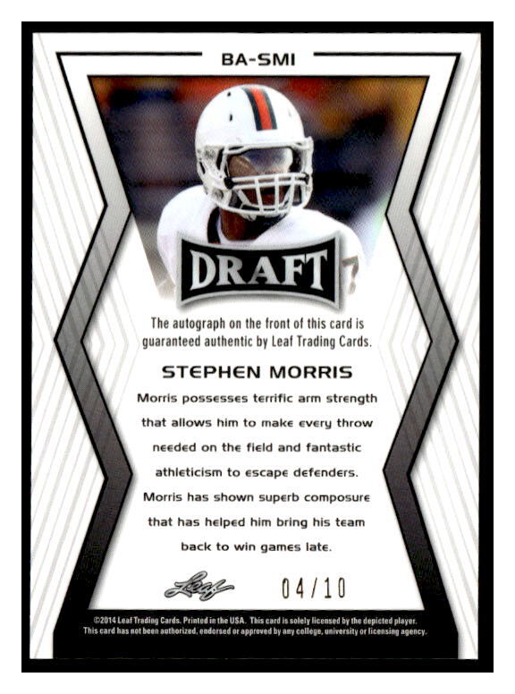 STEPHEN MORRIS 2014 LEAF DRAFT METAL AUTOGRAPH /10 AUTO | eBay