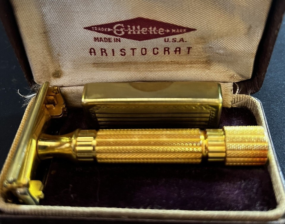Vintage Gillette Aristocrat One Piece Razor And Blade Holder | eBay