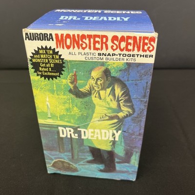 1971 Aurora Monster Scenes Dr. Deadly Factory Sealed 1st Edition Model ...