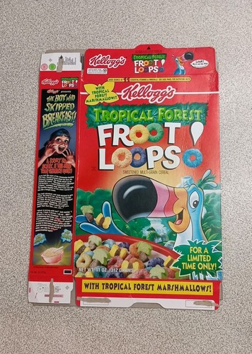 1997 Kellogg's Tropical Forest Froot Loops Cereal Box, LIMITED EDITION ...