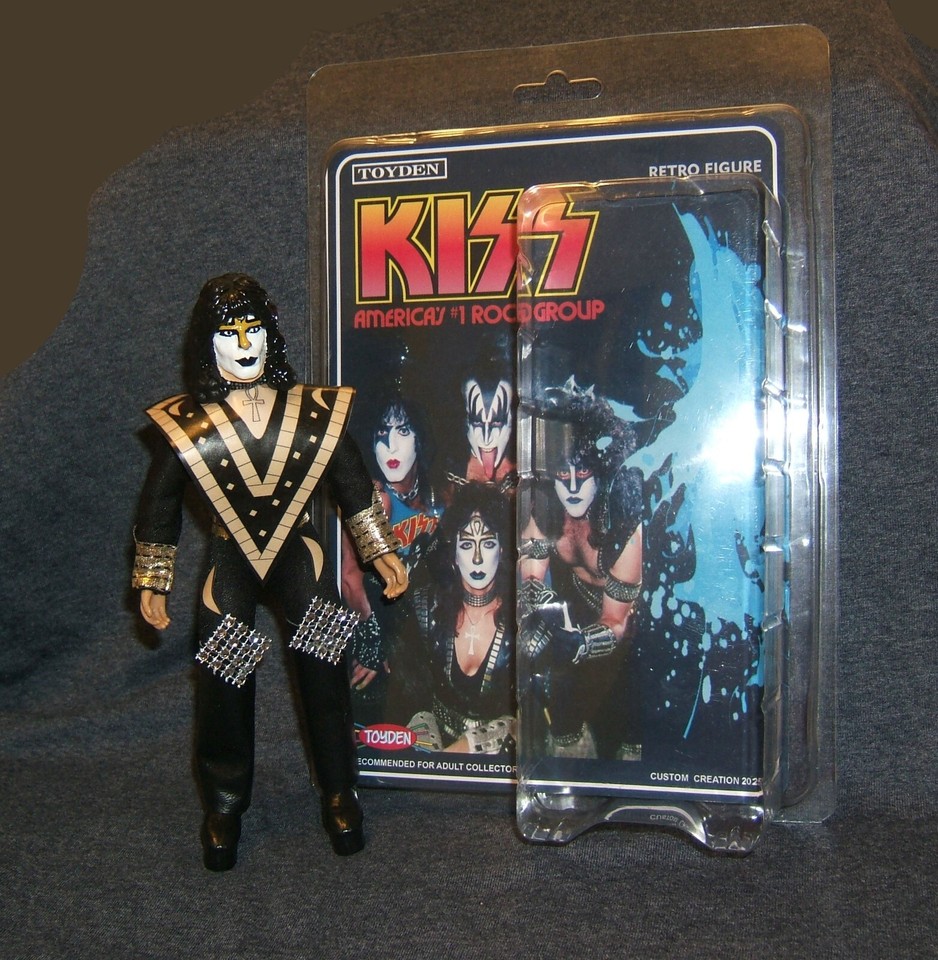 KISS Vinnie Vincent 8" action figure mego custom one of a kind doll ...