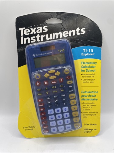 New Texas Instruments TI-15 Explorer Scientific Calculator Elementary ...