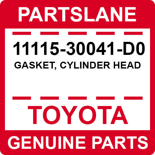 Toyota Genuine OEM 11115-30041-d0 Gasket Cylinder Head 1111530041D0 for ...