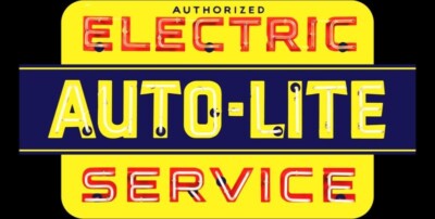 Electric Autolite Authorized Service NEW Sign 18" Wide Diecut USA STEEL ...