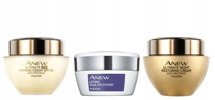AVON ANEW Ultimate 45+ Day Cream + Night Gold Skin Wrinkles Set | eBay