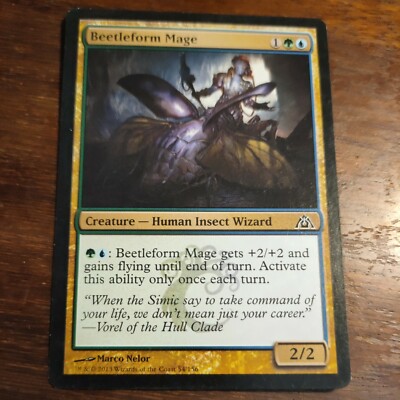 BEETLEFORM MAGE Dragon's Maze MTG Gold Creature—Human Insect Wizard Com ...