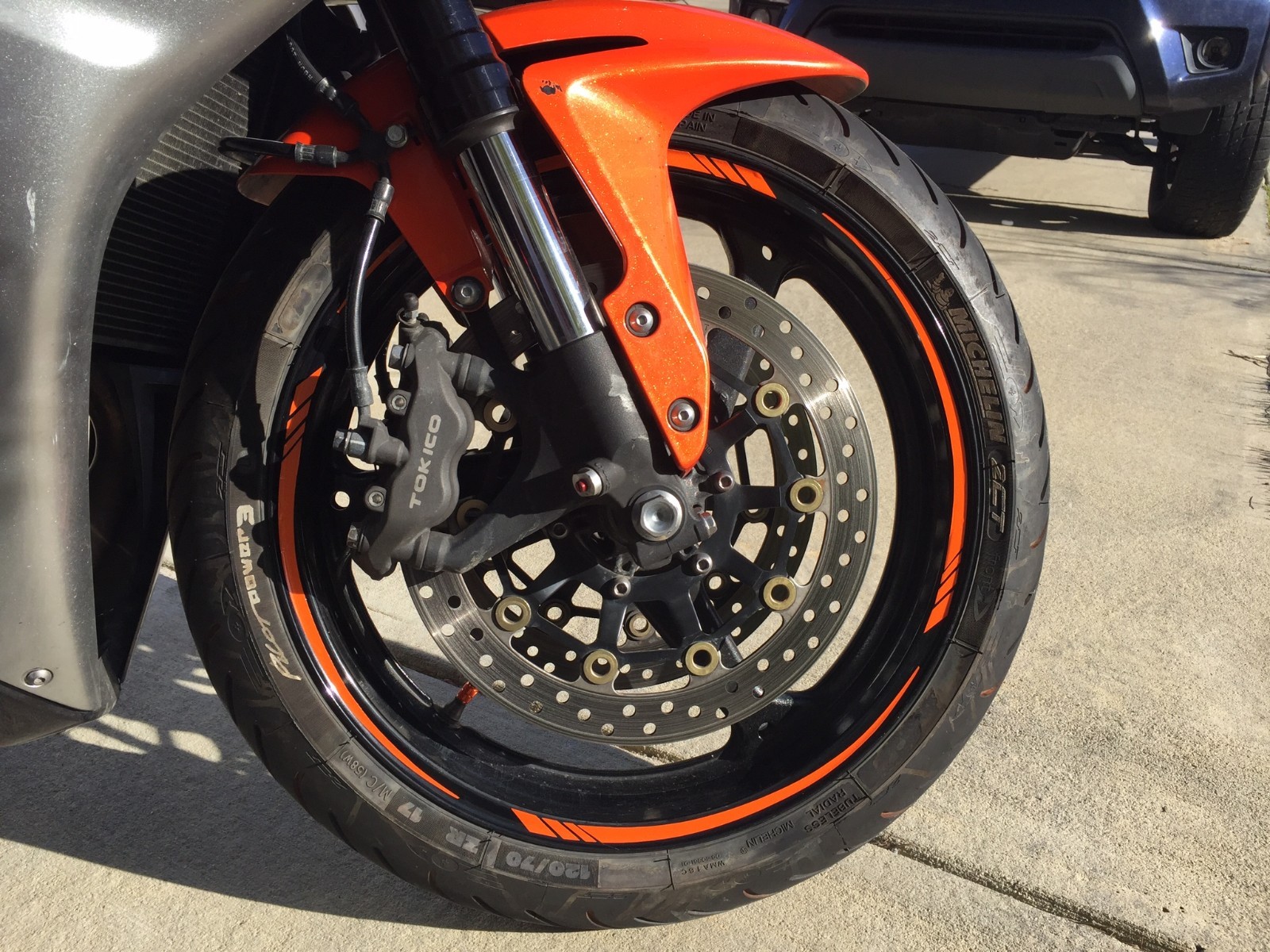 CUSTOM GP WHITE RIM STRIPE WHEEL DECAL TAPE STICKER SUZUKI GSXR 600 750 ...