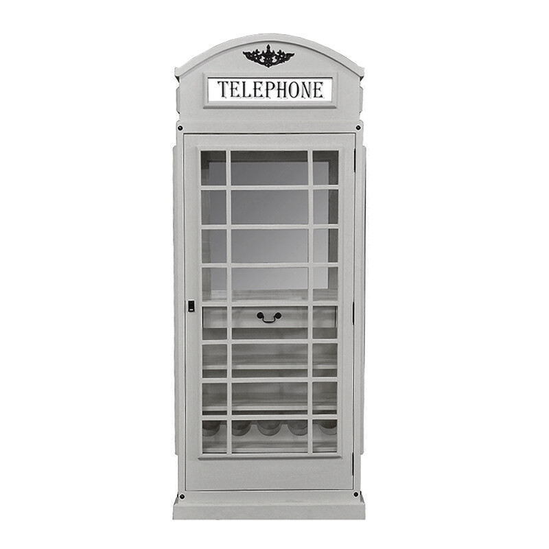 Drinks Cabinet Drinks Bar Iconic BT Telephone Box Style Bar in Stone ...